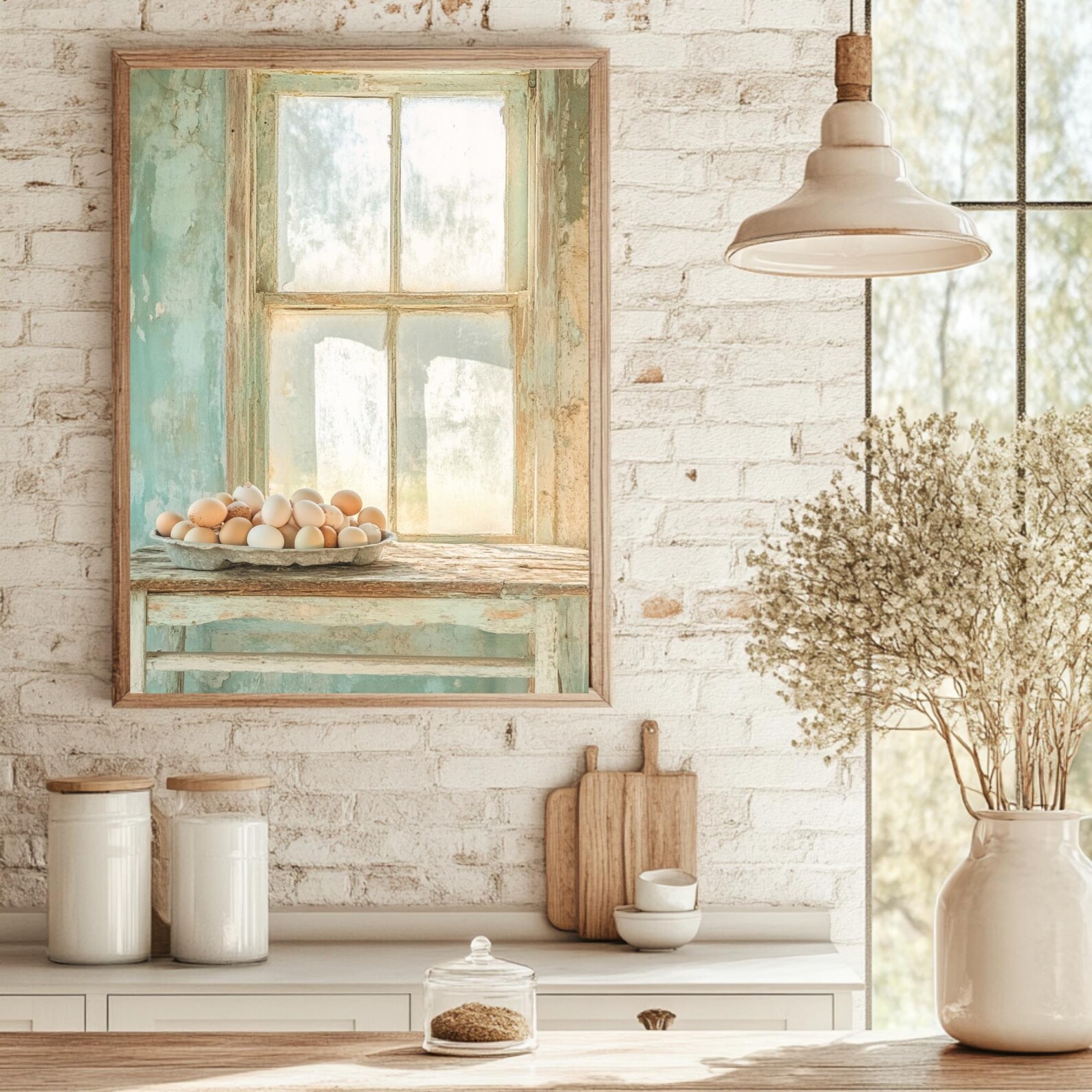 Farmhouse Watercolor Printable Art Print - Etsy