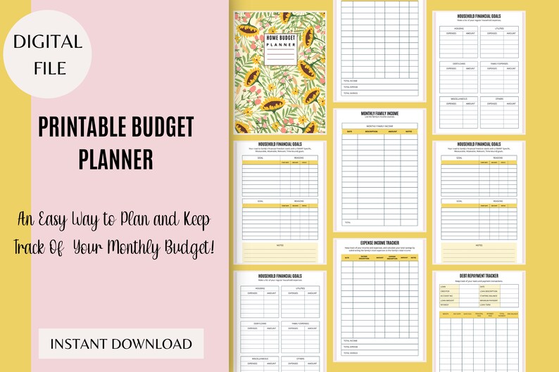 Printable Budget Planner Bundle Budget Planner Kit Weekly - Etsy