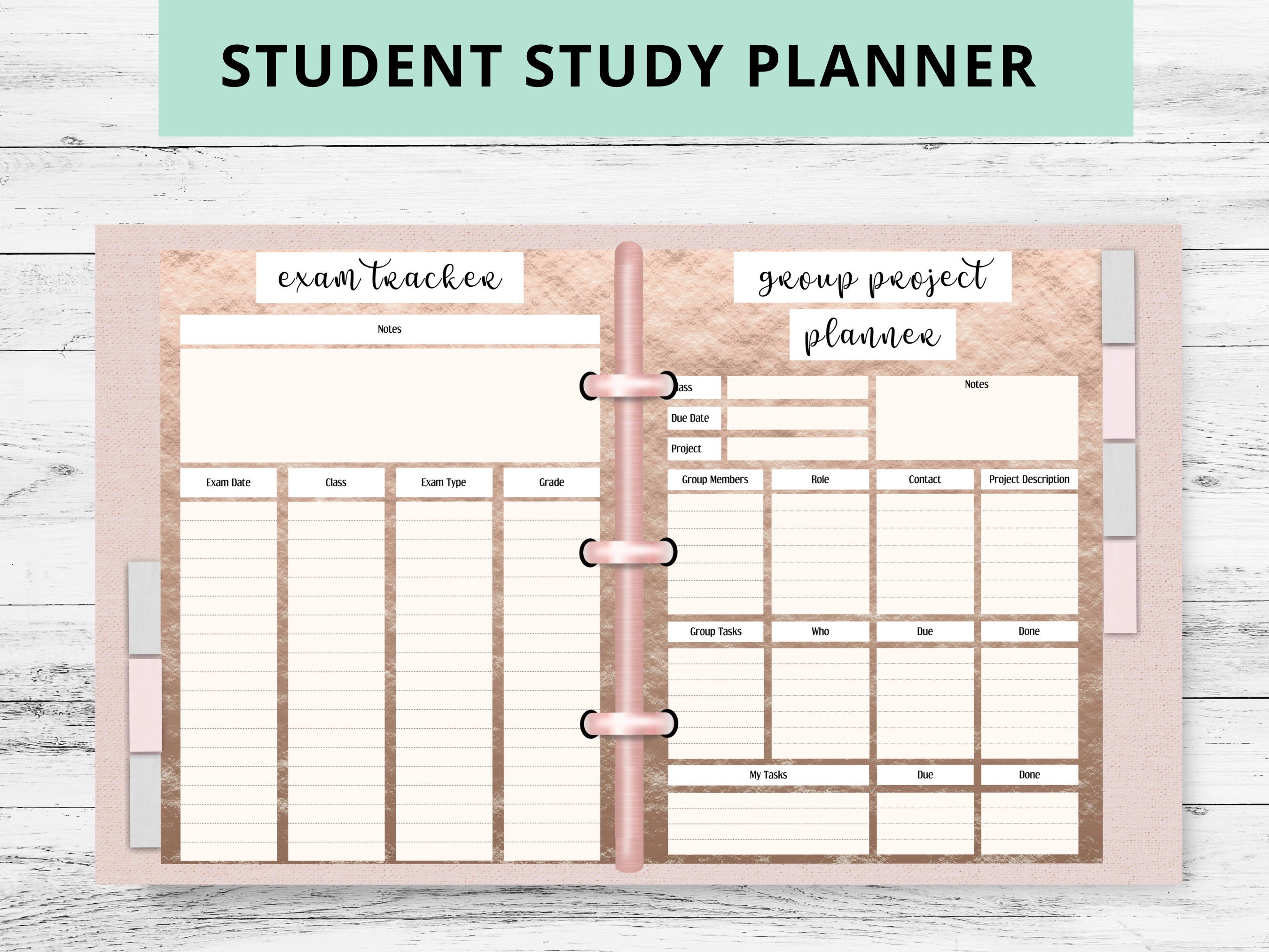 Student Printable Planner Bundle, Study Planner, Instant Download ...