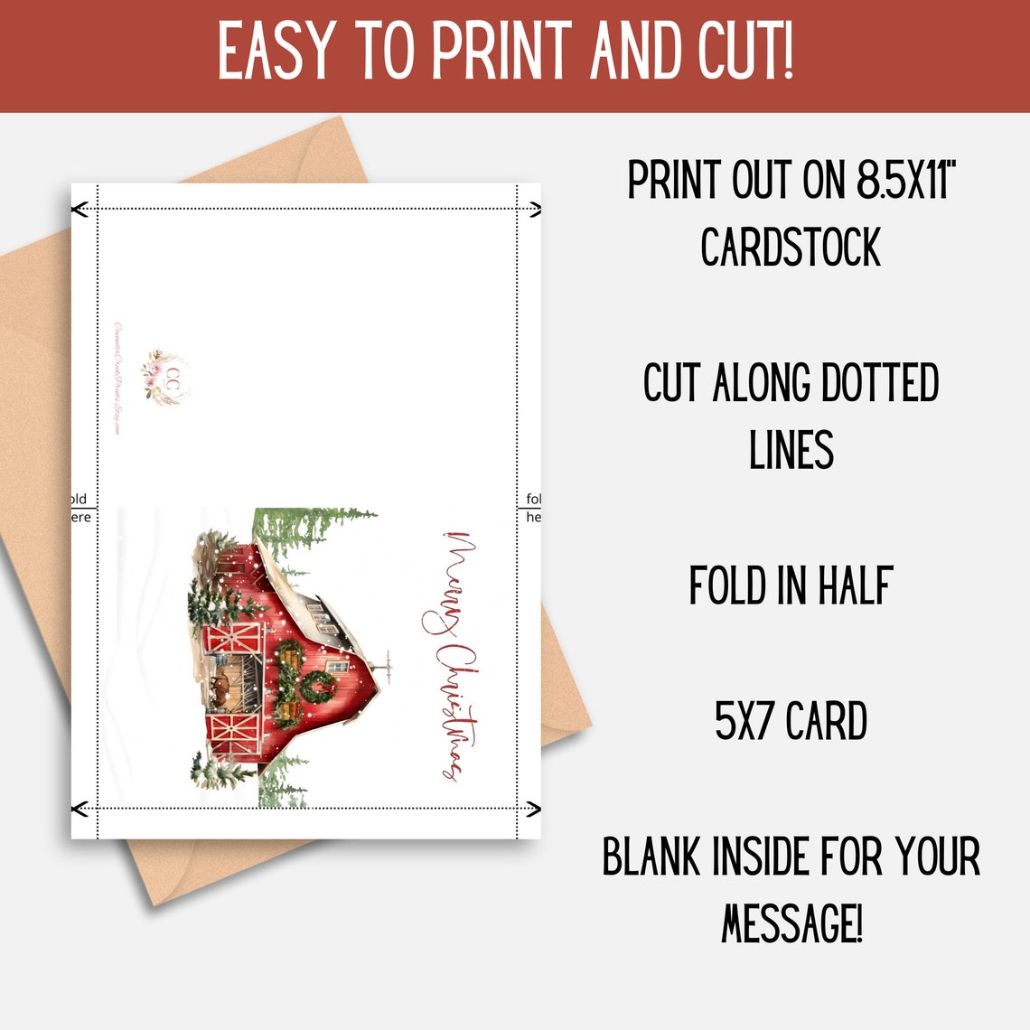 Printable Christmas Cards, Christmas Barns, Rustic Greeting Cards ...