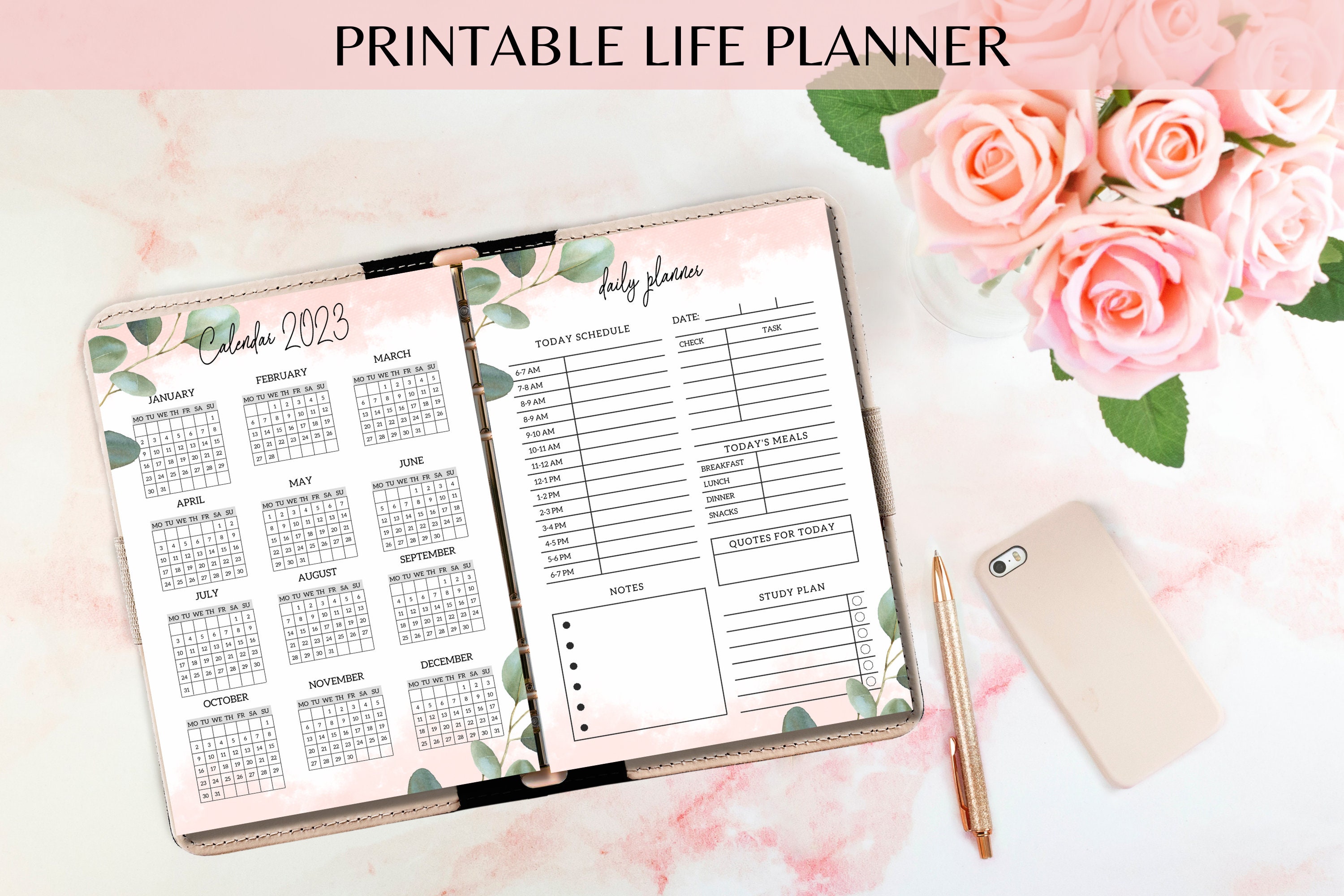 Printable Life Planner Bundle Digital Planner Weekly - Etsy