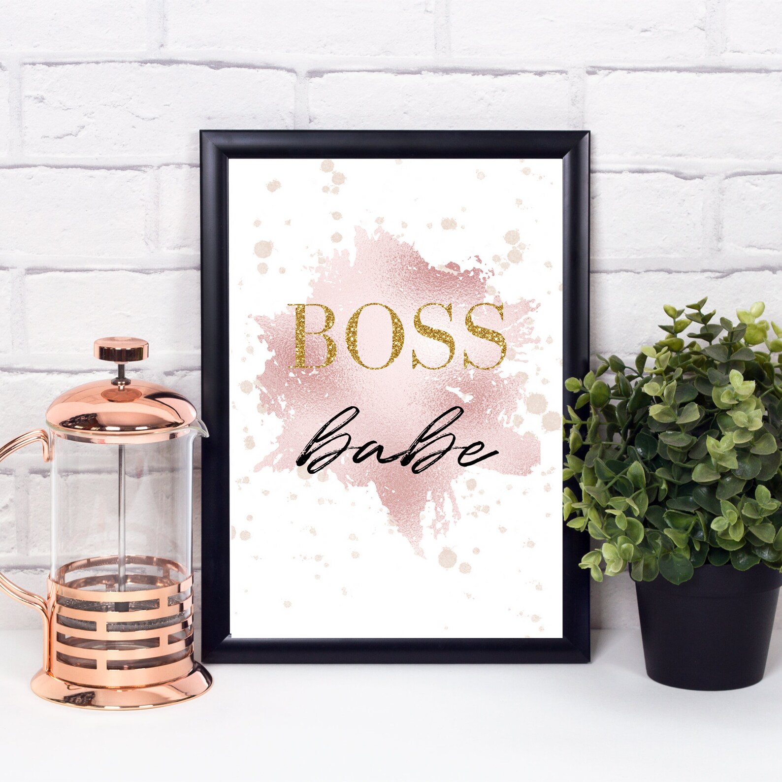 Boss Babe Printable Wall Art, Instant Download, Girl Boss Gift ...
