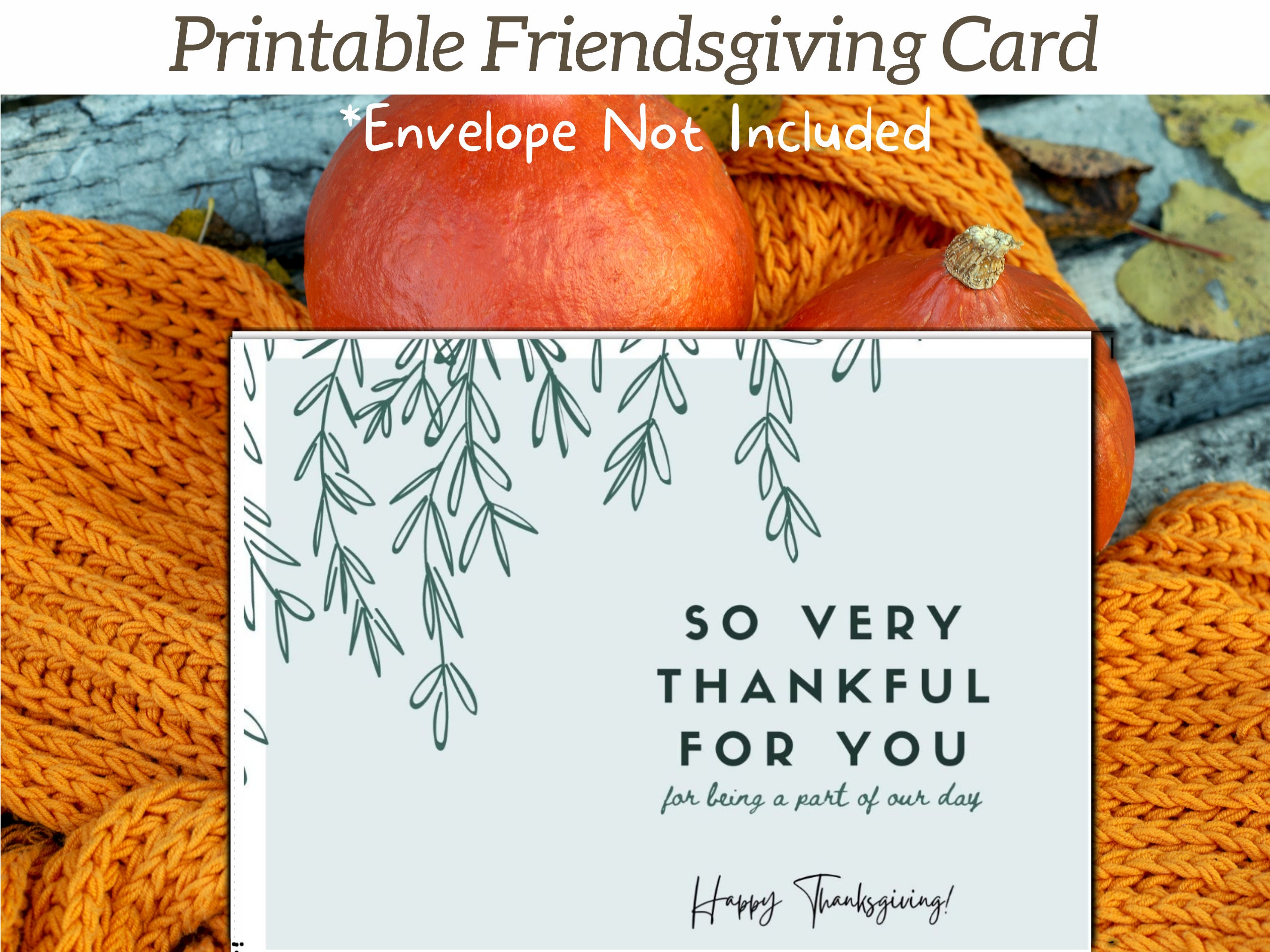 Printable Friendsgiving Card With Fall-themed Design - Etsy
