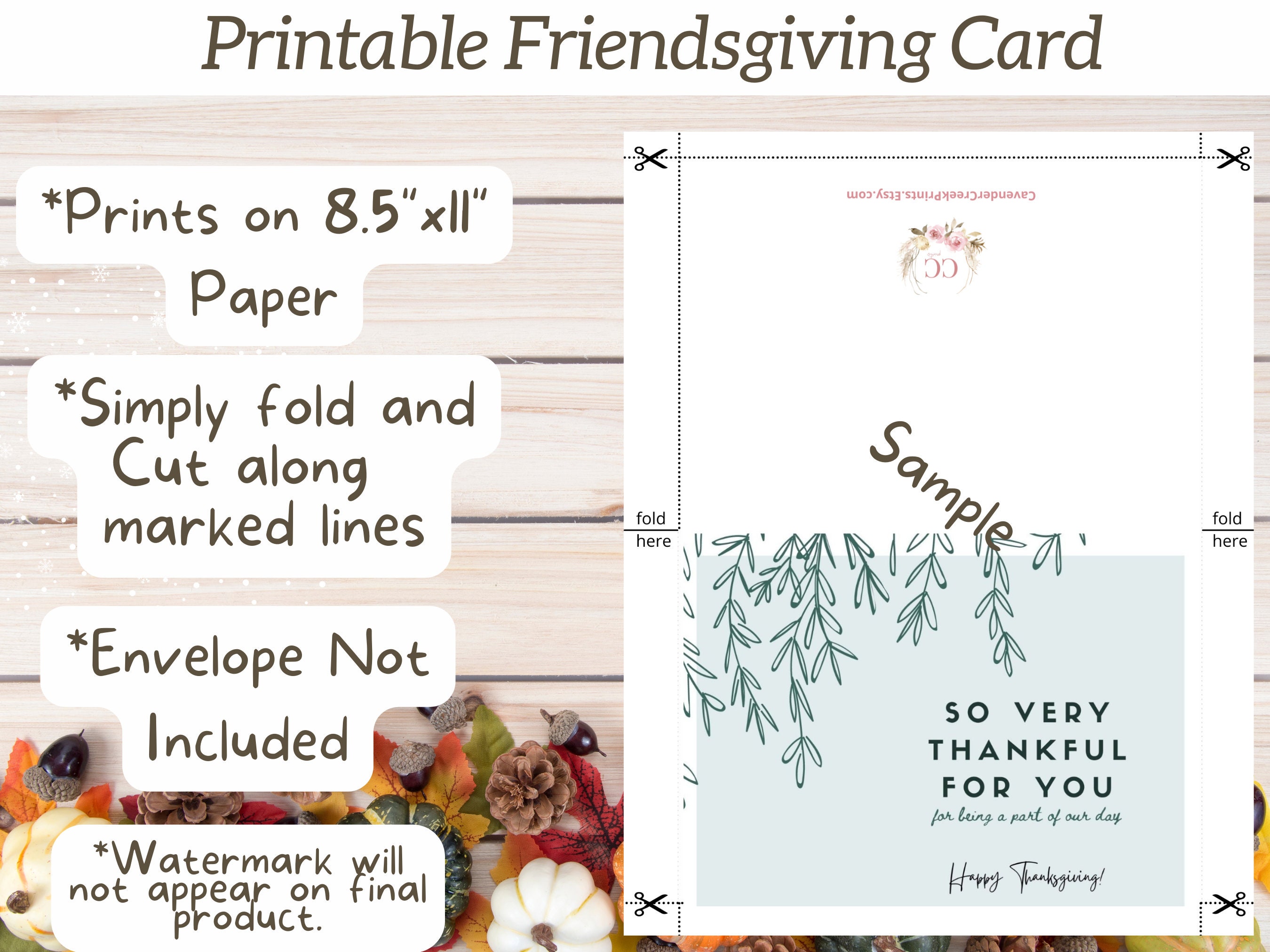 Printable Friendsgiving Card With Fall-themed Design - Etsy