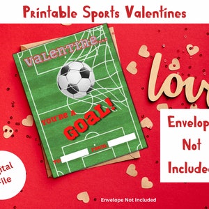 Sports Valentine Cards for Kids, Instant Cards, Printable Valentines ...
