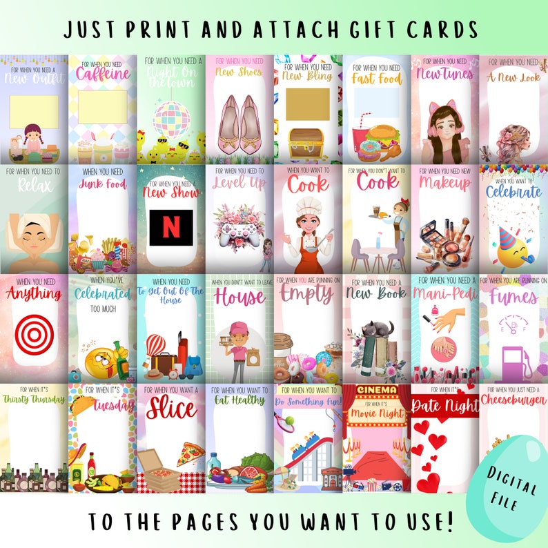 Printable Easter Gift Card Book , 40+ Pages for Unique Gifting, Instant ...