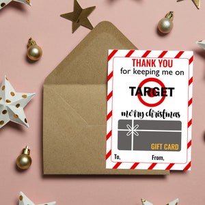 Printable Christmas Gift Card Holder, Festive Card Holder, Thank You ...