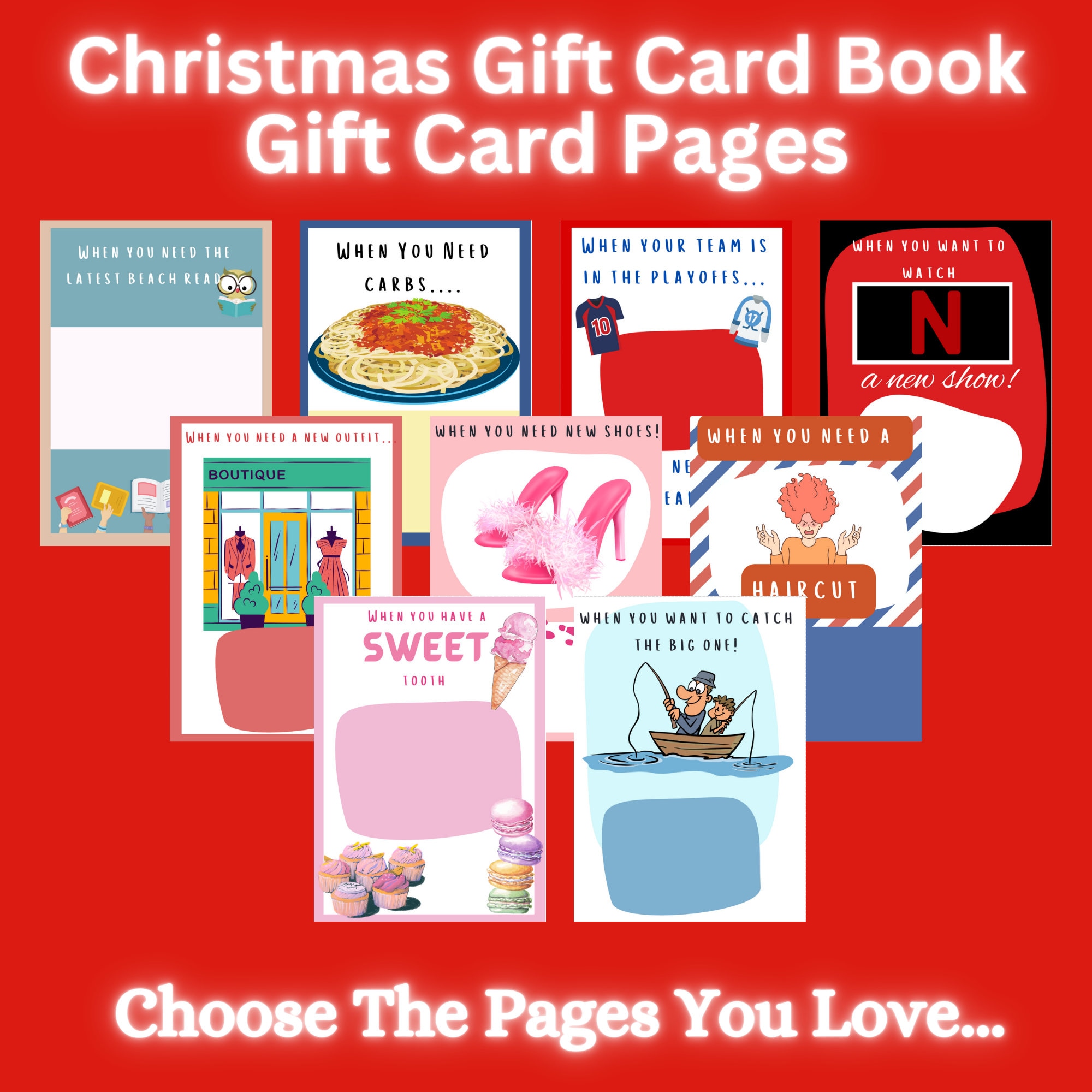Printable Christmas Gift Card Book, 40+ Pages for Festive Gifting ...