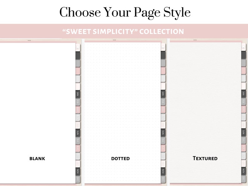 Blank Digital Planner Digital Journal Undated Hyperlinked - Etsy