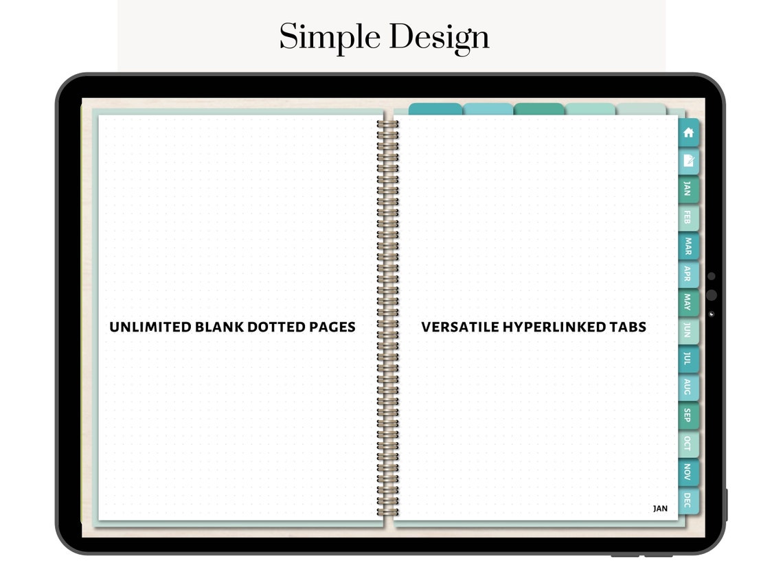 Digital Bullet Journal Digital Notebook Digital Planner Undated, Blank ...