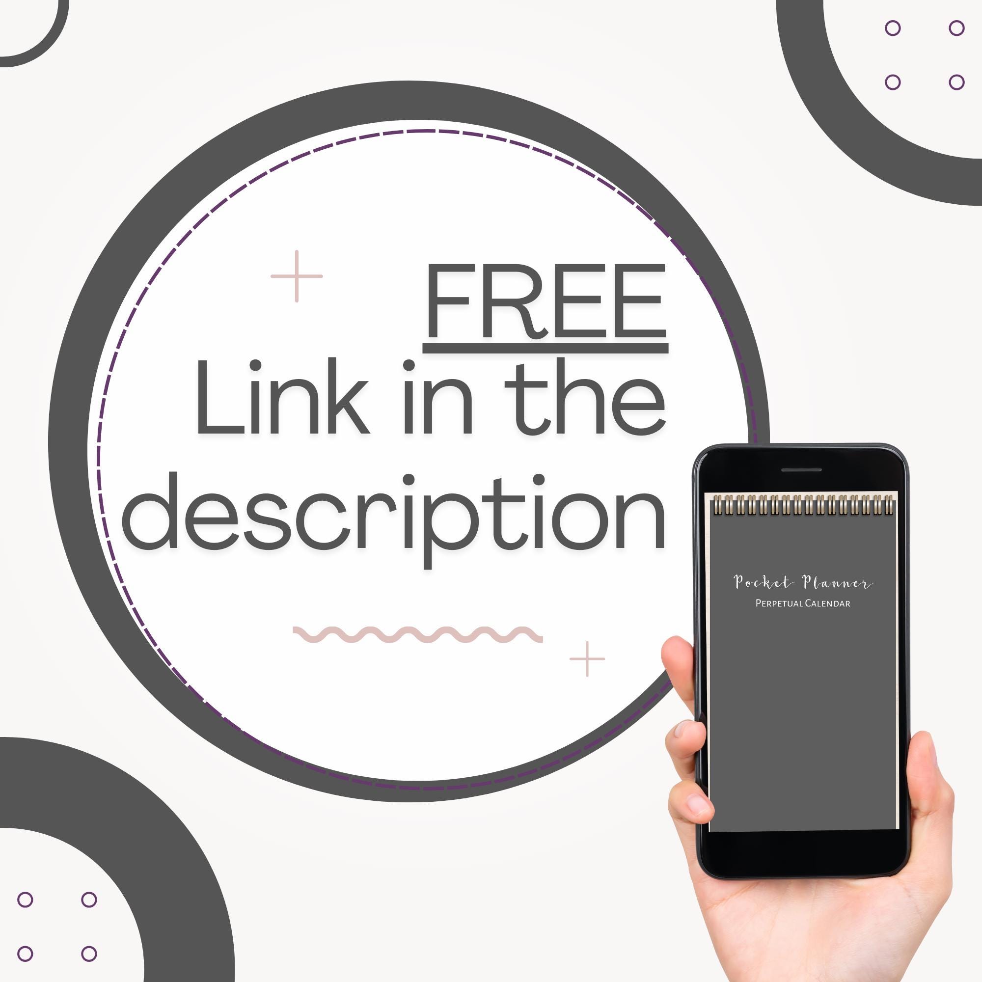 FREE | Digital Pocket Planner | Digital Perpetual Calendar | iPhone ...