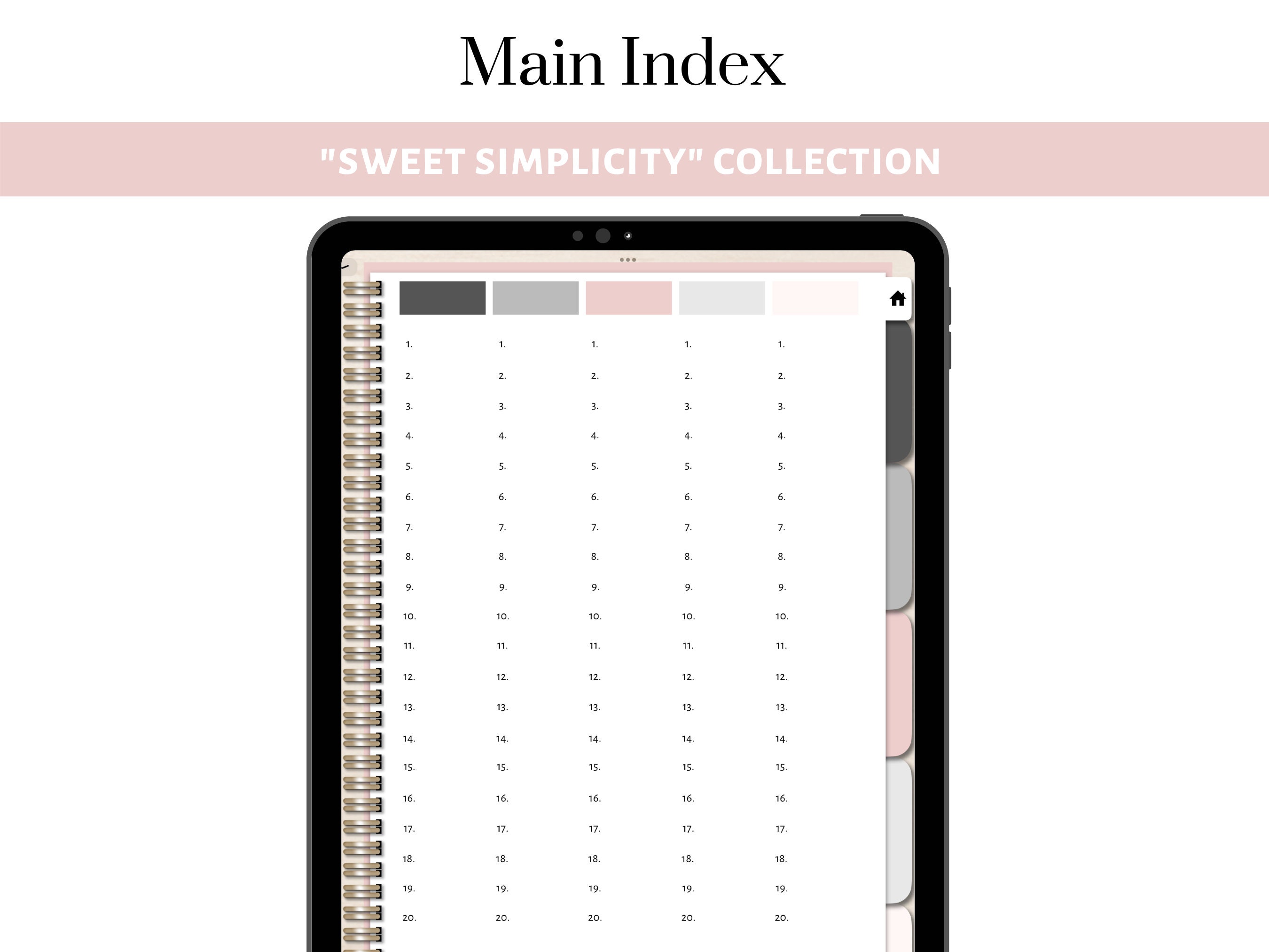 Blank Digital Notebook Digital Bullet Journal Customizable Digital ...