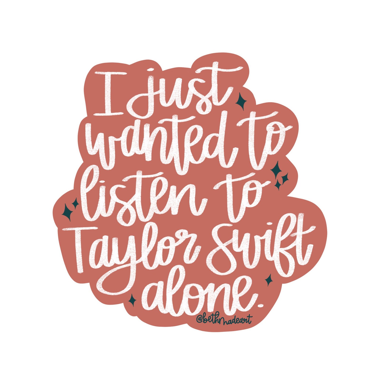 I Just Wanted to Listen to Taylor Swift Alone Sticker - Etsy