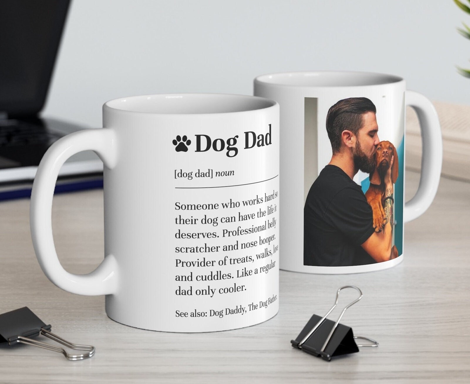 Personalised Dog Dad Mug. Custom Photo Picture Image. Dog Dad ...