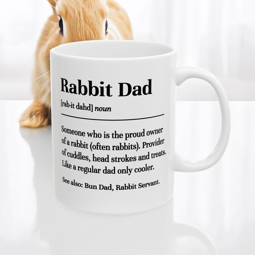 Rabbit Dad Gifts, Rabbit Dad Mug, Bunny Dad Gift, Father's Day Rabbit ...