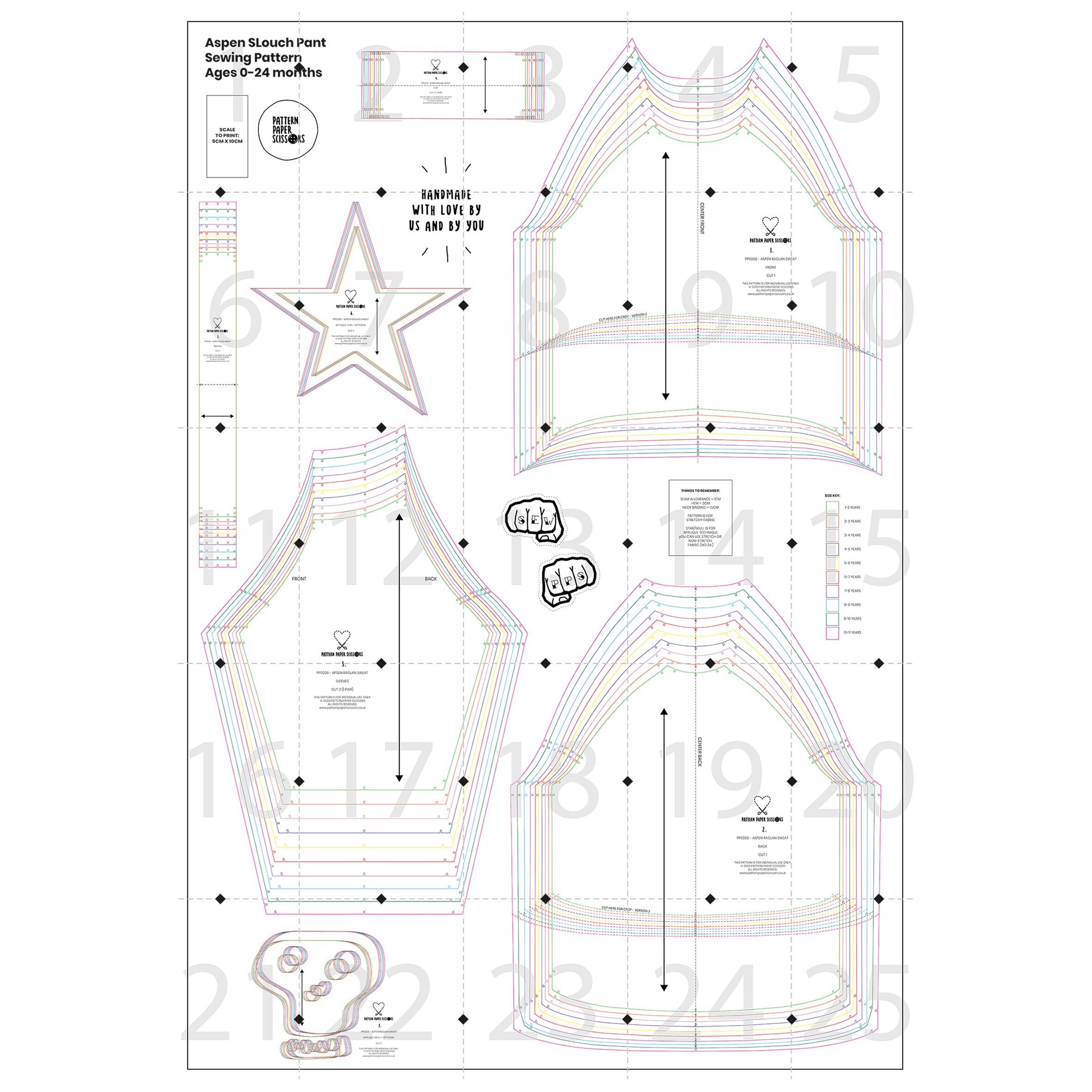 PDF Sweatshirt Sewing Pattern for Kids. DIY Print at Home Pattern, Sew ...