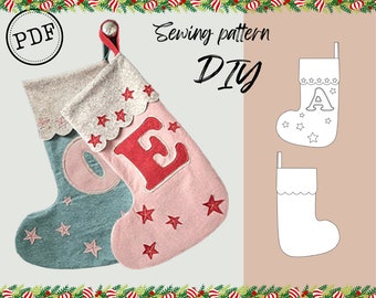Christmas Stocking Pattern Easy PDF Sewing Pattern for - Etsy
