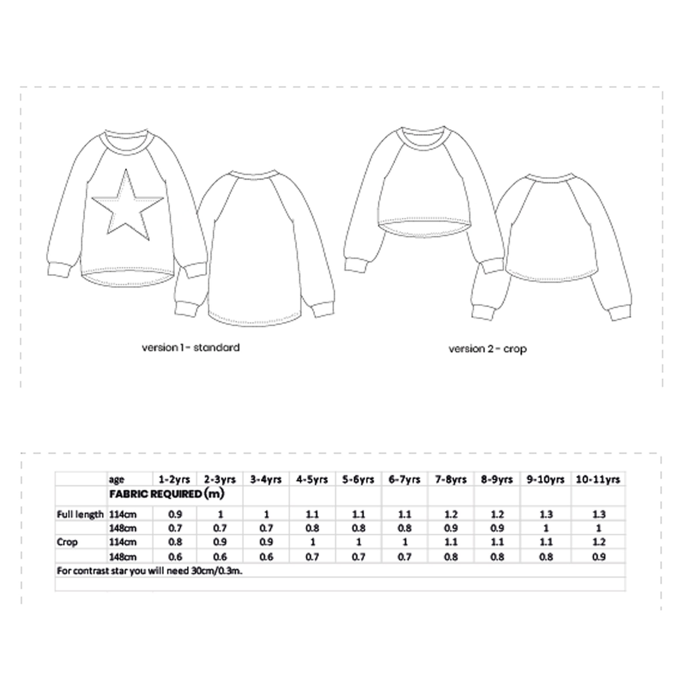 PDF Sweatshirt Sewing Pattern for Kids. DIY Print at Home Pattern, Sew ...
