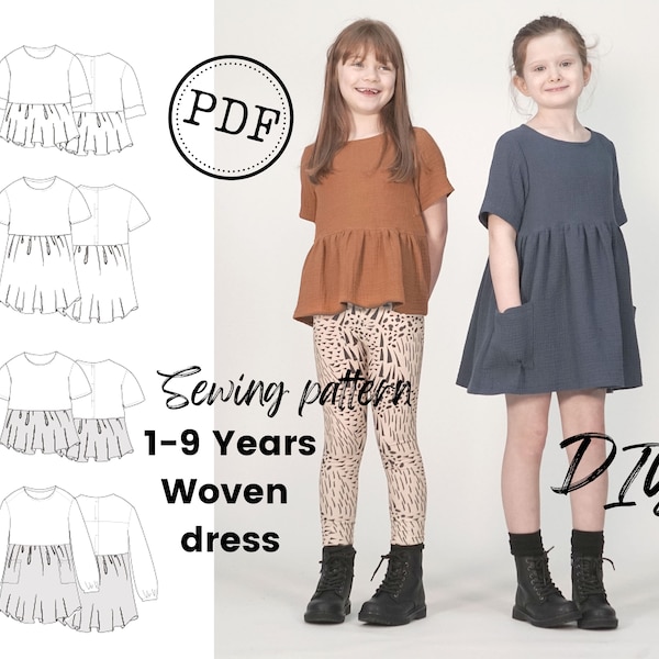 Girls Tunic Pattern - Etsy