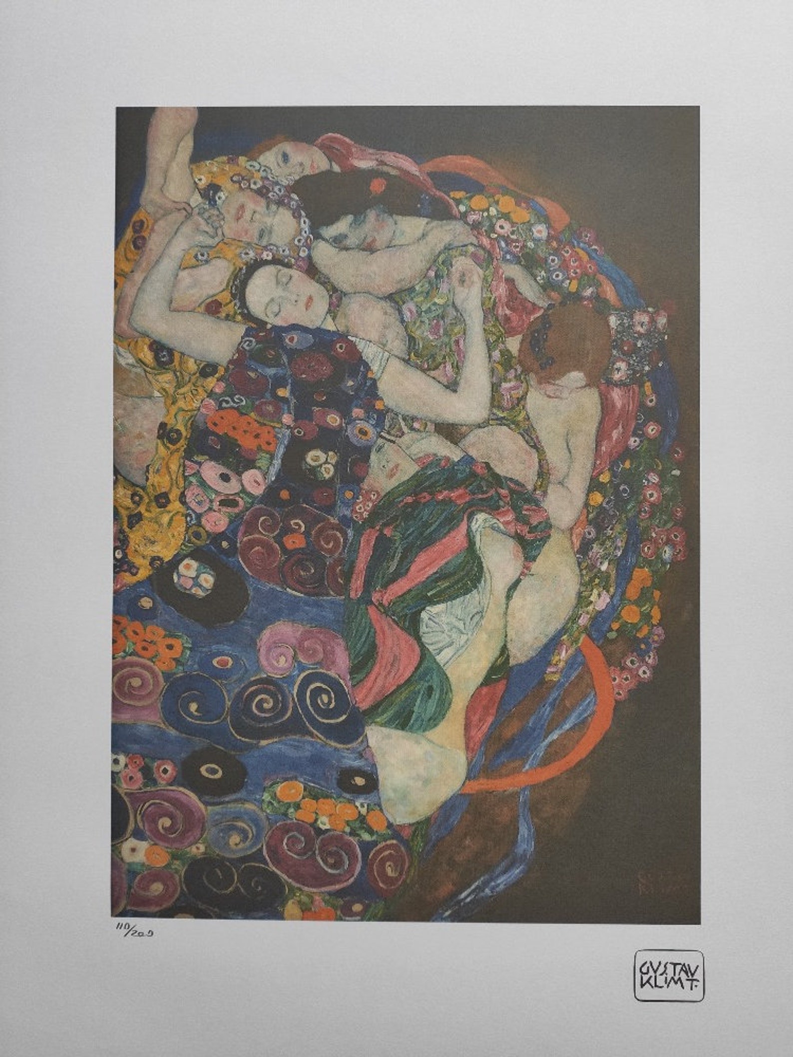 Gustav KLIMT The Maiden certificate signature Klimt Art | Etsy