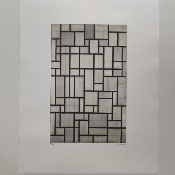 Piet Mondrian Signed - Colorful Composition - Certificate (Mondrian Art ...