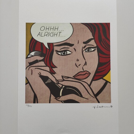 Roy Lichtenstein OHHH...ALRIGHT Certificate Pop Art | Etsy