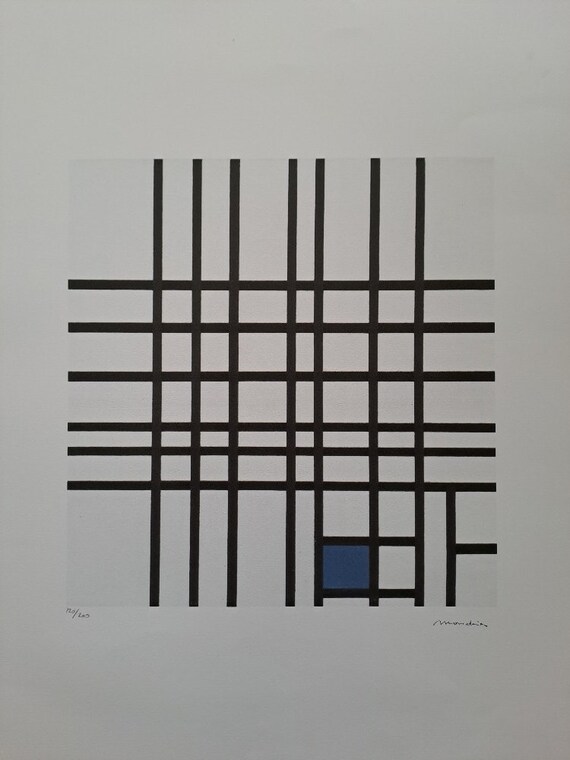 Piet Mondrian Signed - Colorful Composition - Certificate (Mondrian Art ...