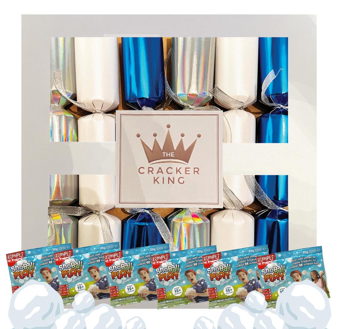 6 Snowball Fight Christmas Crackers – Makes 15+ Snowballs per Cracker ...