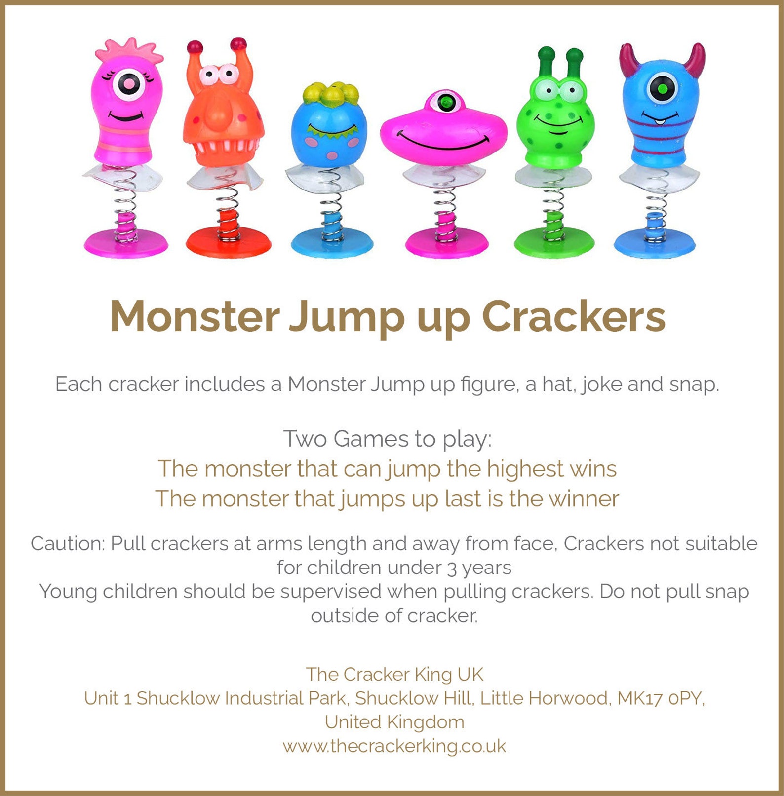 6 Monster Jump up Christmas Crackers - Etsy UK
