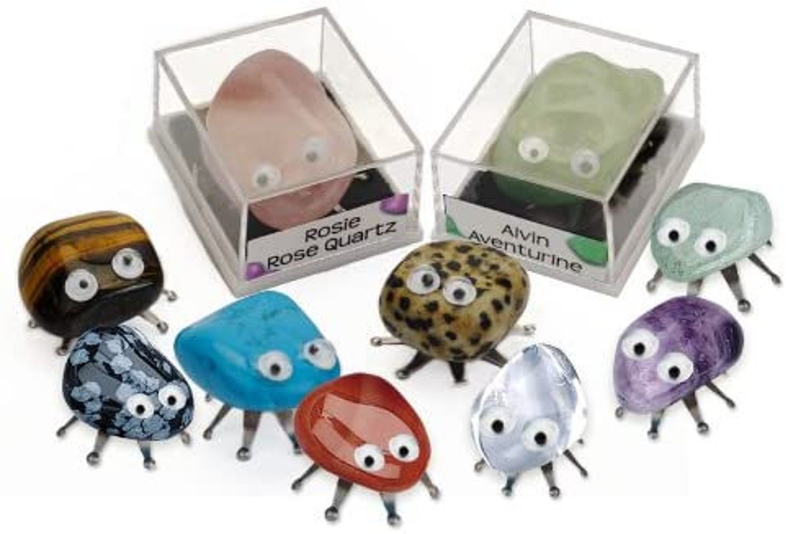 6 Gemstone Bug Crackers British Fossils Any Occasion - Etsy UK