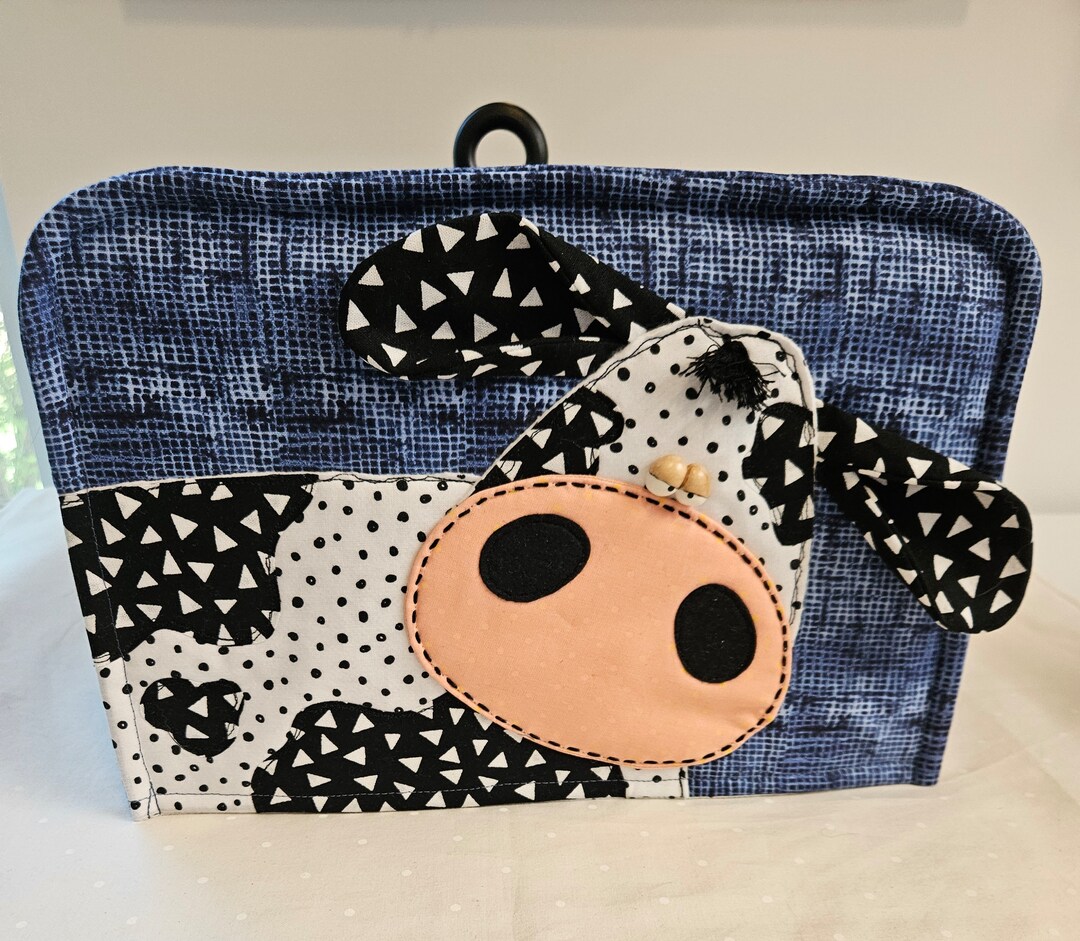 Cow 4 Slice Toaster Cover. Approximately 11.5 X 10.75 X 8 Inches Tall ...