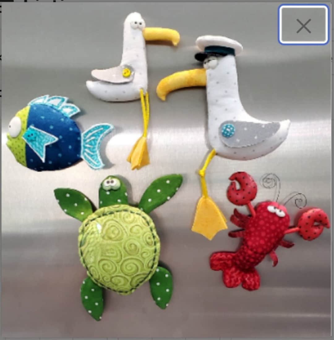 Fabric Refrigerator Magnets - Etsy