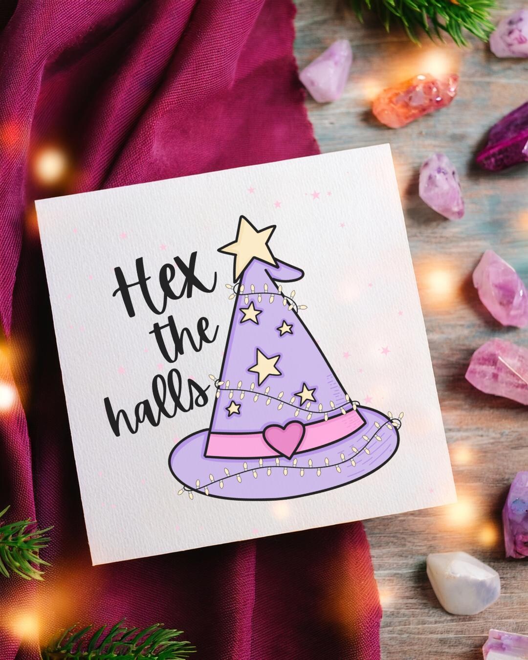 WITCHY SPELL CARD | Pastel Goth Holiday Cards | Spiritual Occult Card ...