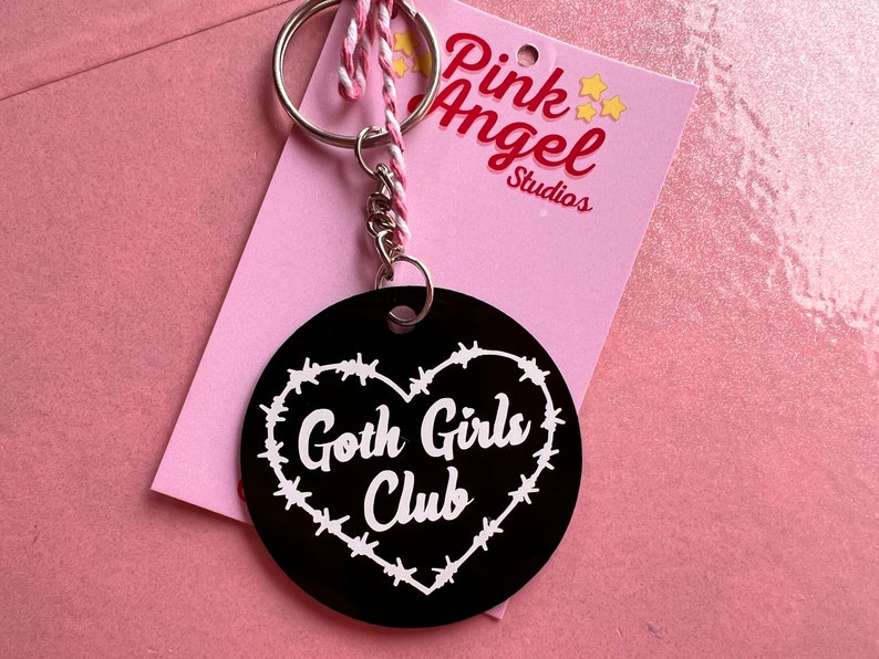 GOTH HEART KEYRING | Goth Girls Club Keyring | Gothic Gift Ideas ...