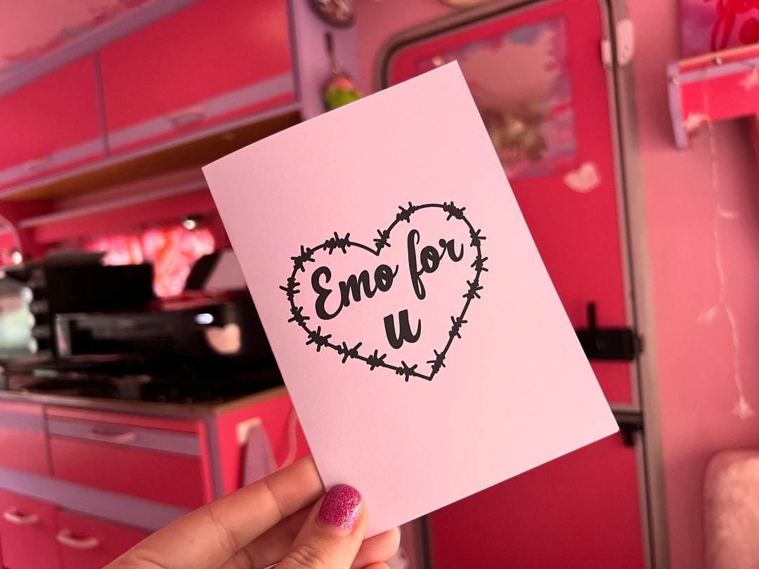 EMO VALENTINES CARD | Goth Couple Gift | Dark Aesthetic Greetings Card ...