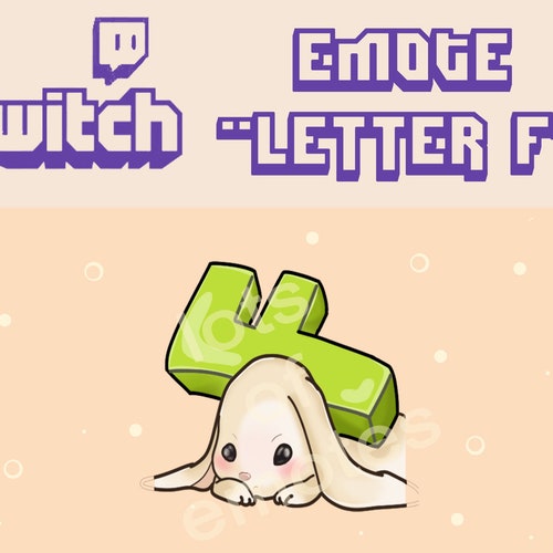 Letter F Bunny Twitch Emote - Etsy