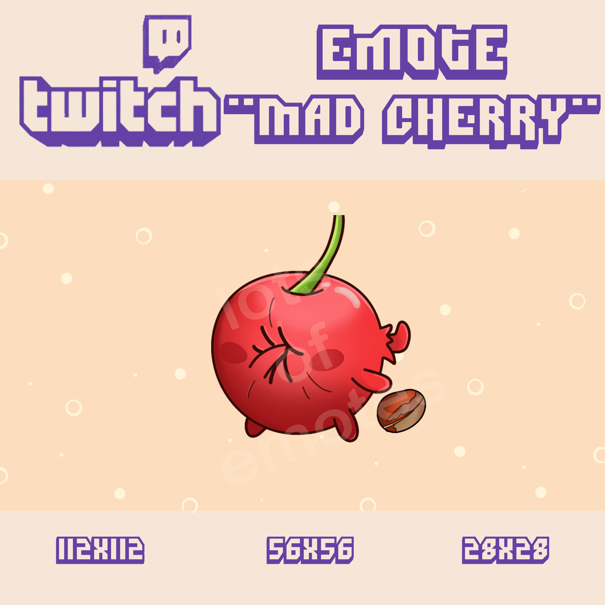 Mad Cherry - Facepalm Twitch Emote - Etsy