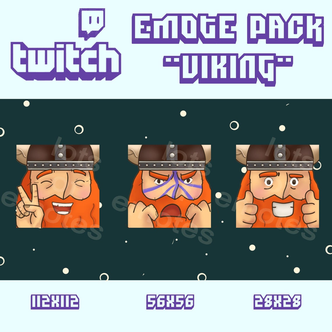 Viking Twitch Emote Package /hi /hello /rage /scream /GG /thumbs Up - Etsy