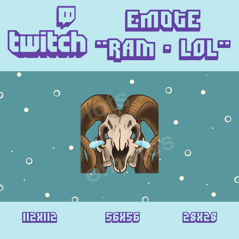 Ram Skull - LOL - Twitch Emote - Etsy