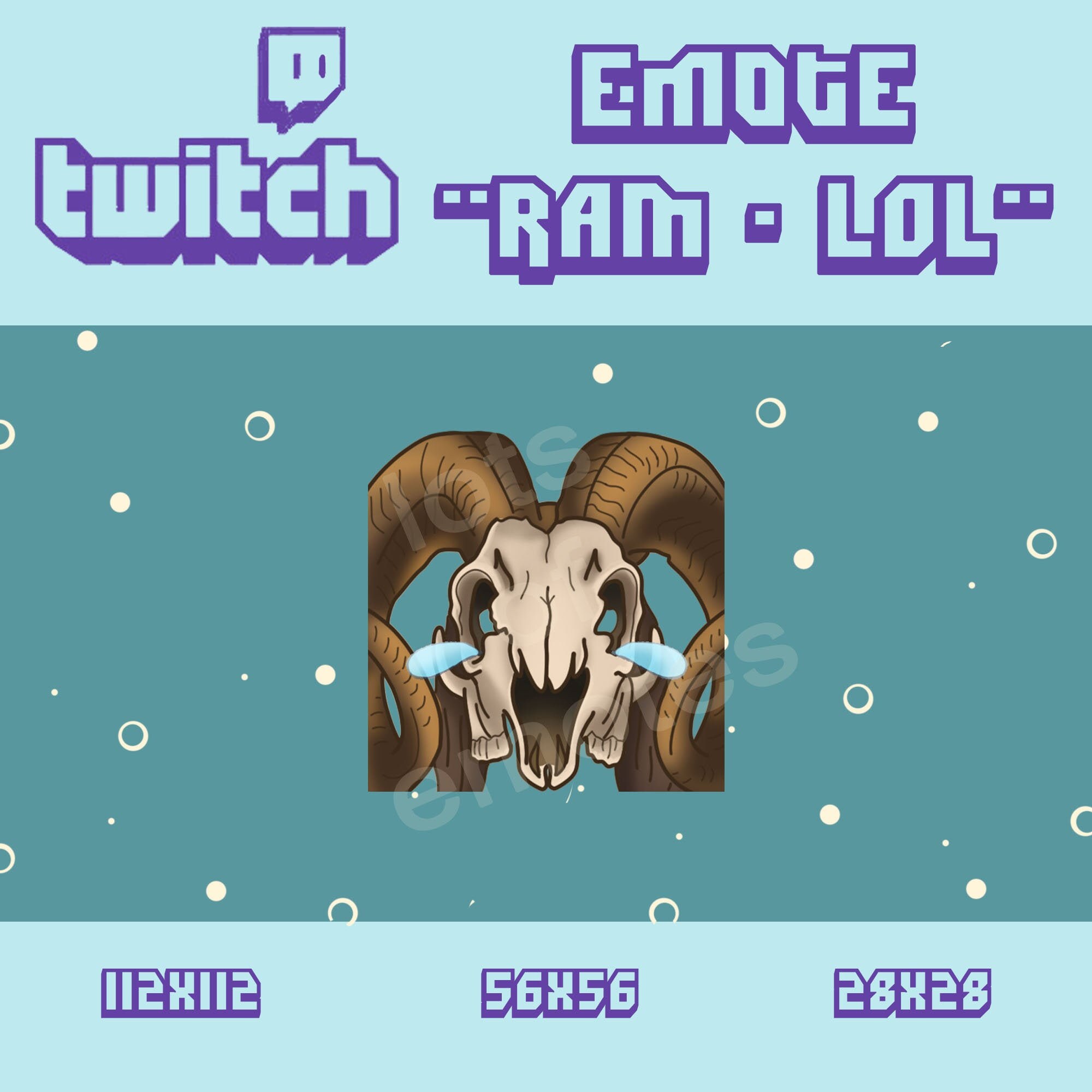 Ram Skull - LOL - Twitch Emote - Etsy