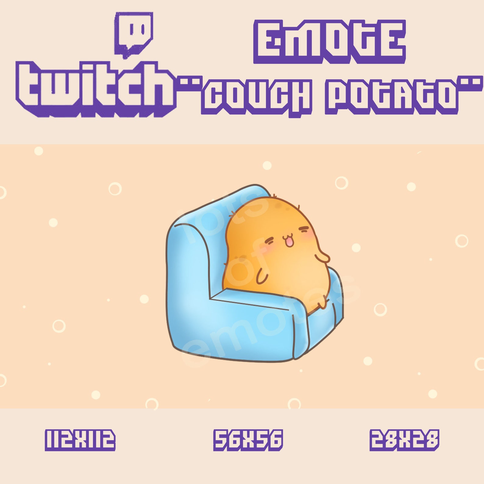 Couch Potato Twitch Emote - Etsy