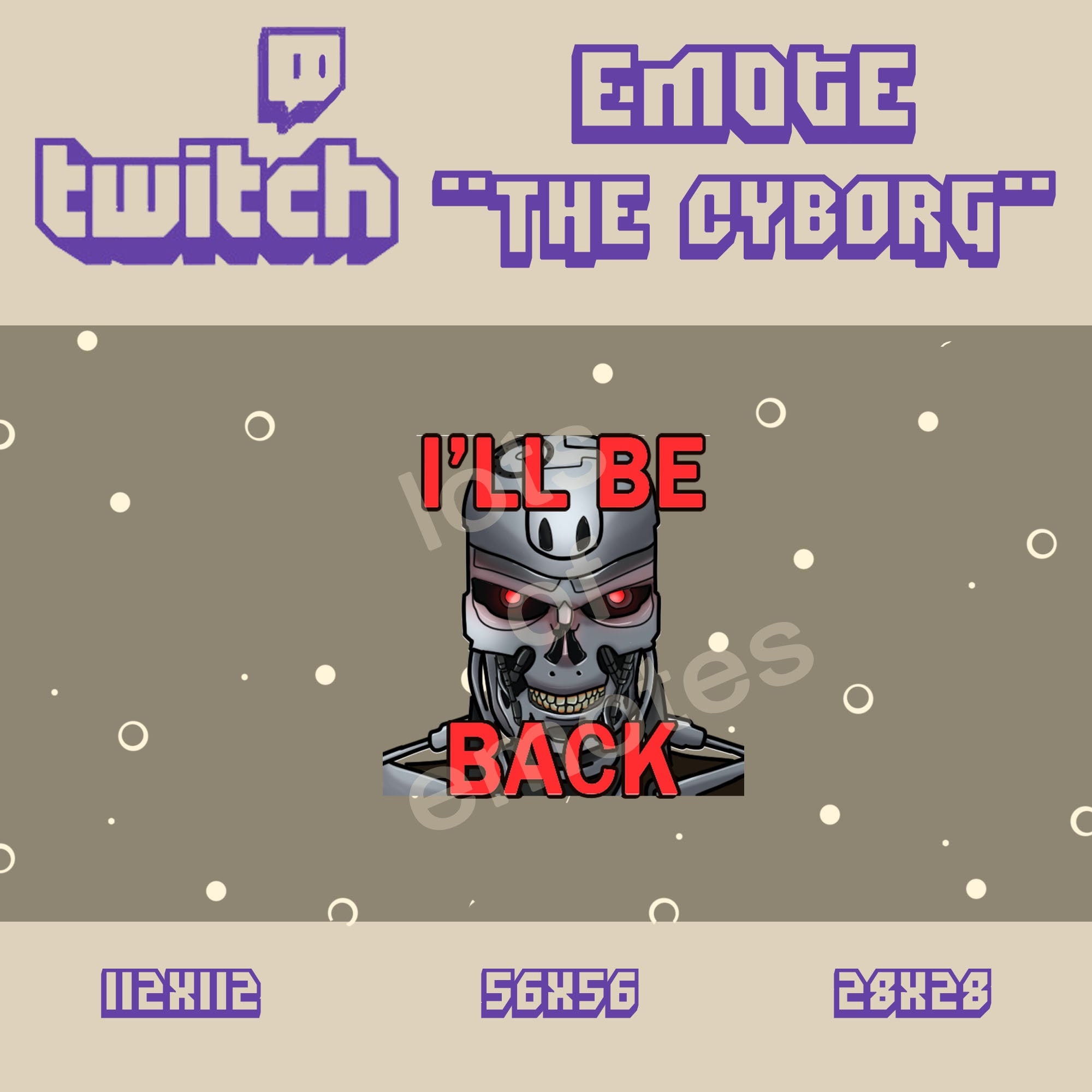 I'll Be Back Twitch Emote - Etsy