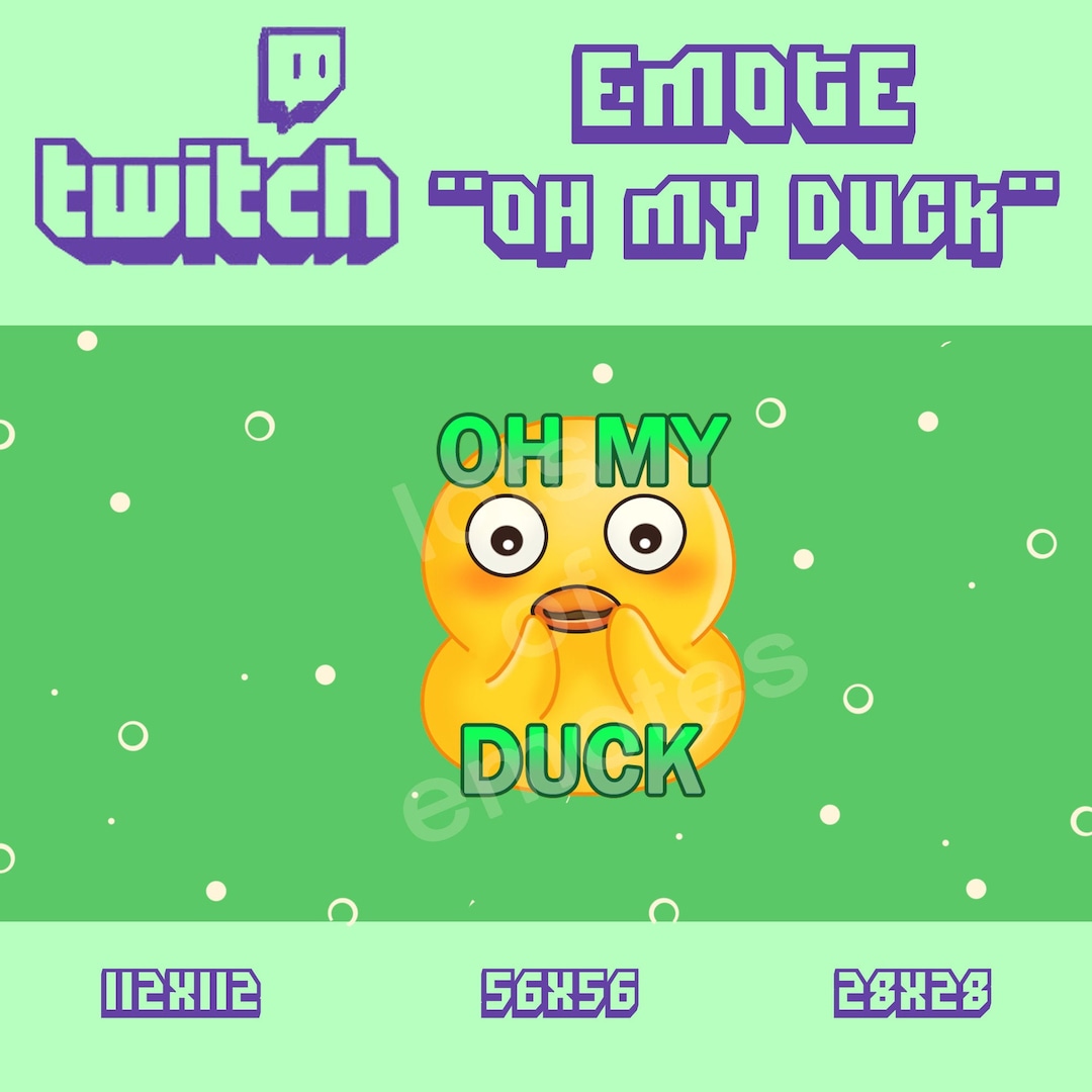 Oh My Duck - Shocked Duck - OMG Twitch Emote - Etsy
