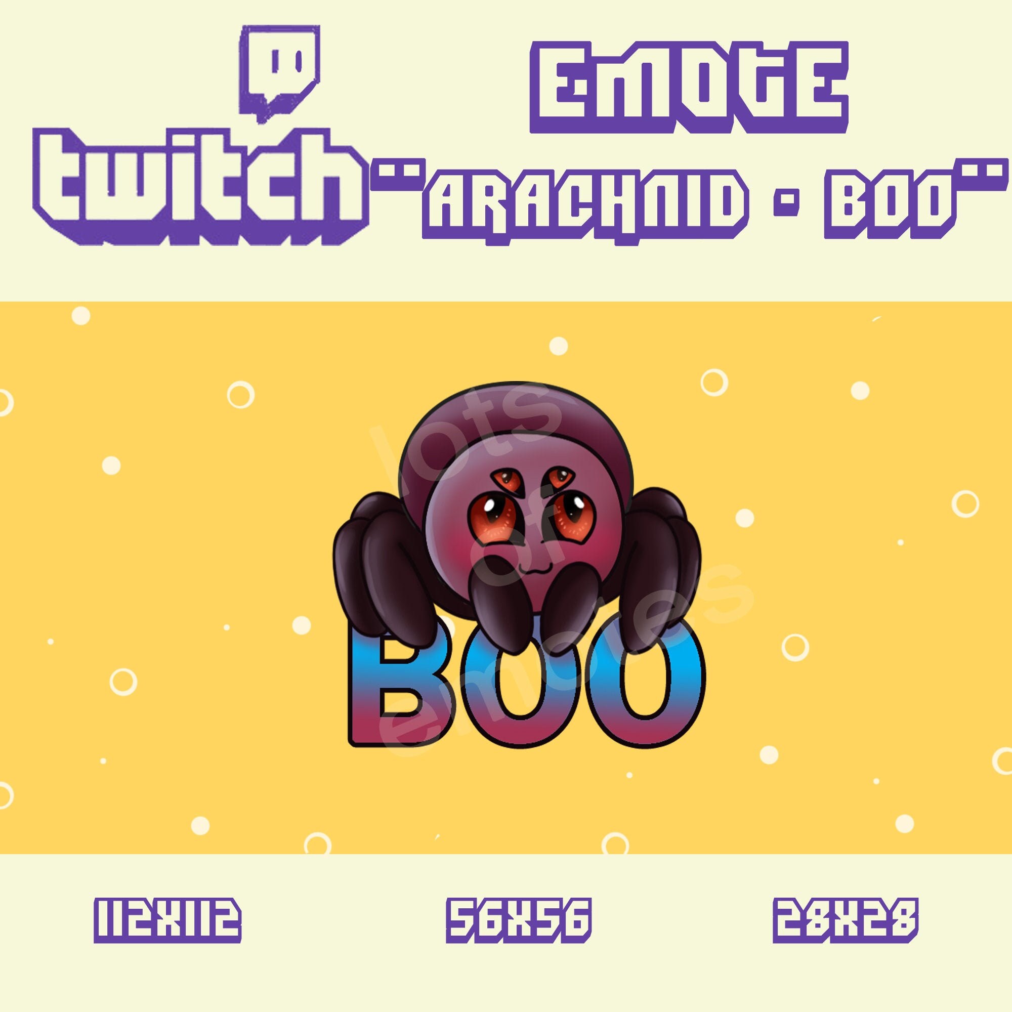 The Arachnid - Spider - Boo Twitch Emote - Etsy