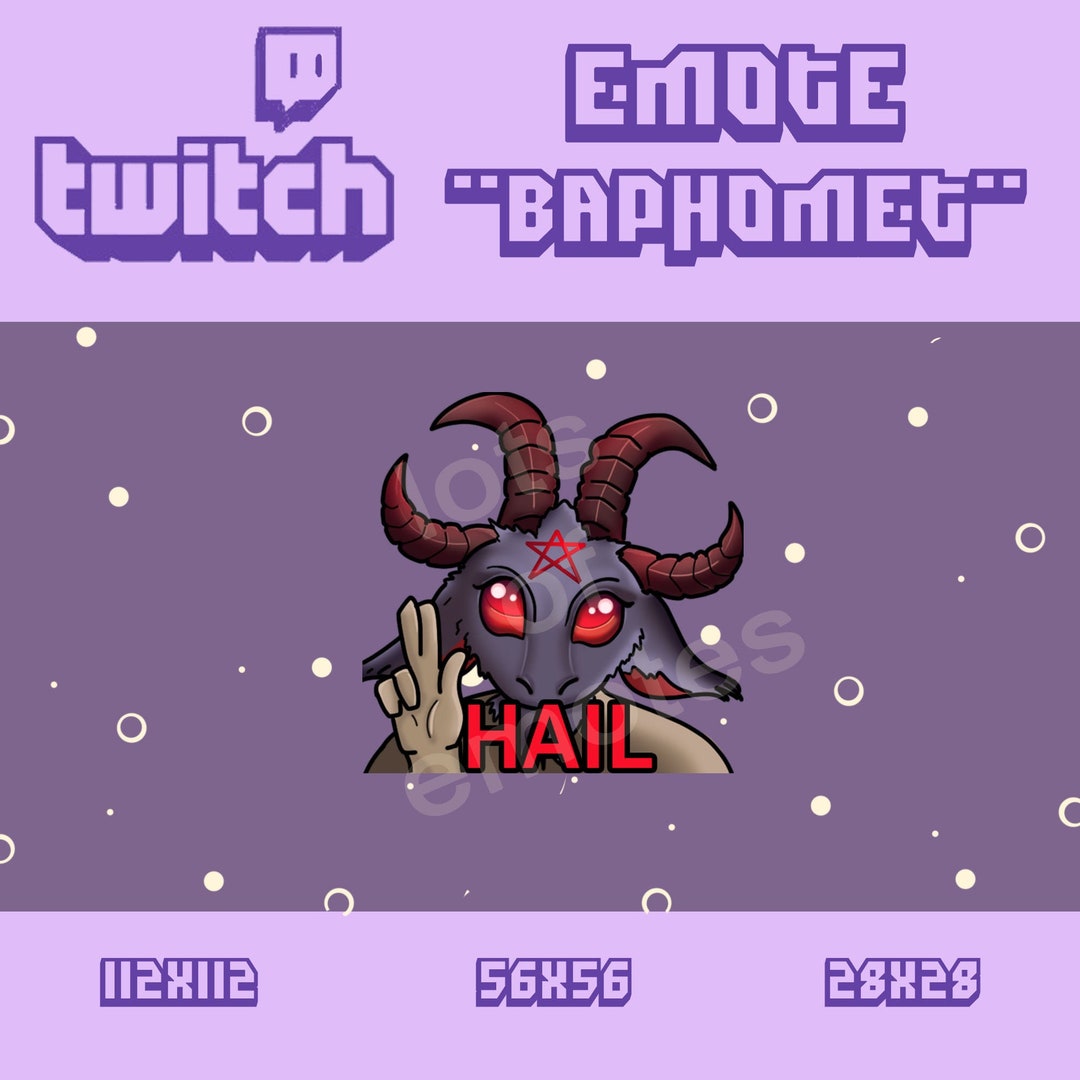 Baphometh - Hail Satan - Hi - Twitch Emote - Etsy