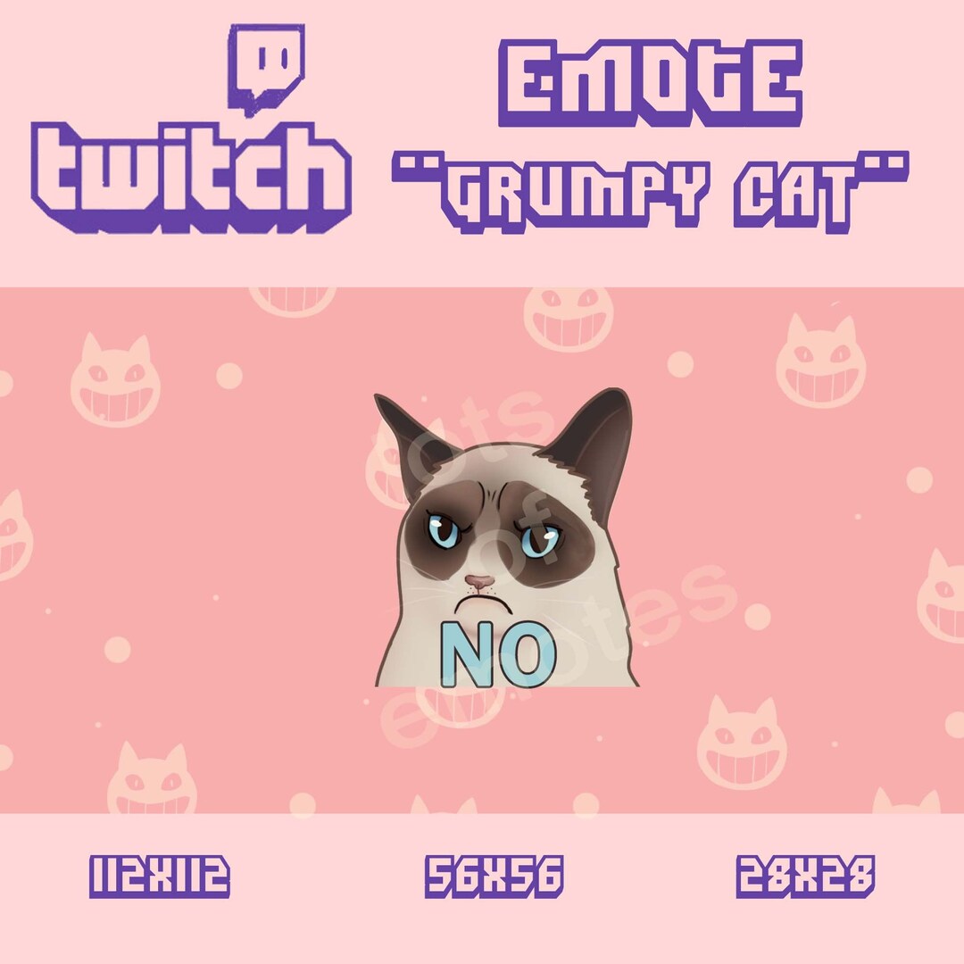 Grumpy Cat Twitch Emote - Etsy