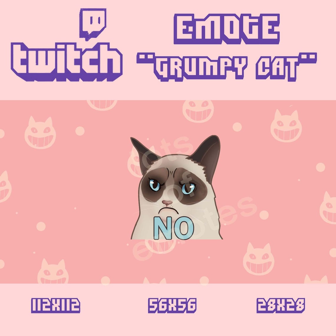 Grumpy Cat Twitch Emote - Etsy