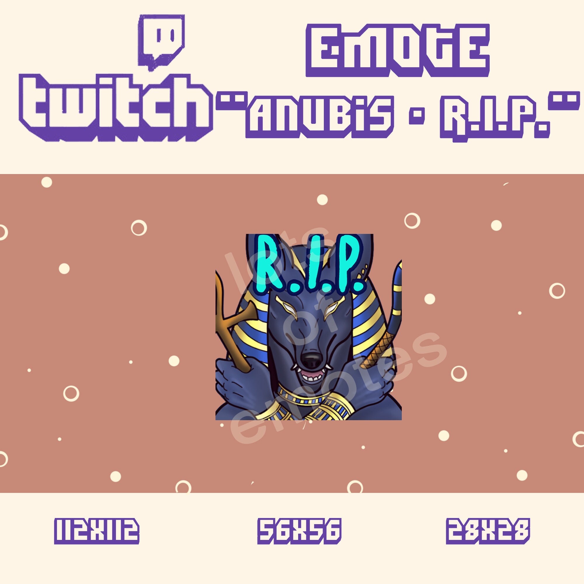 Anubis Ancient Egyptian God R.I.P. Twitch Emote - Etsy