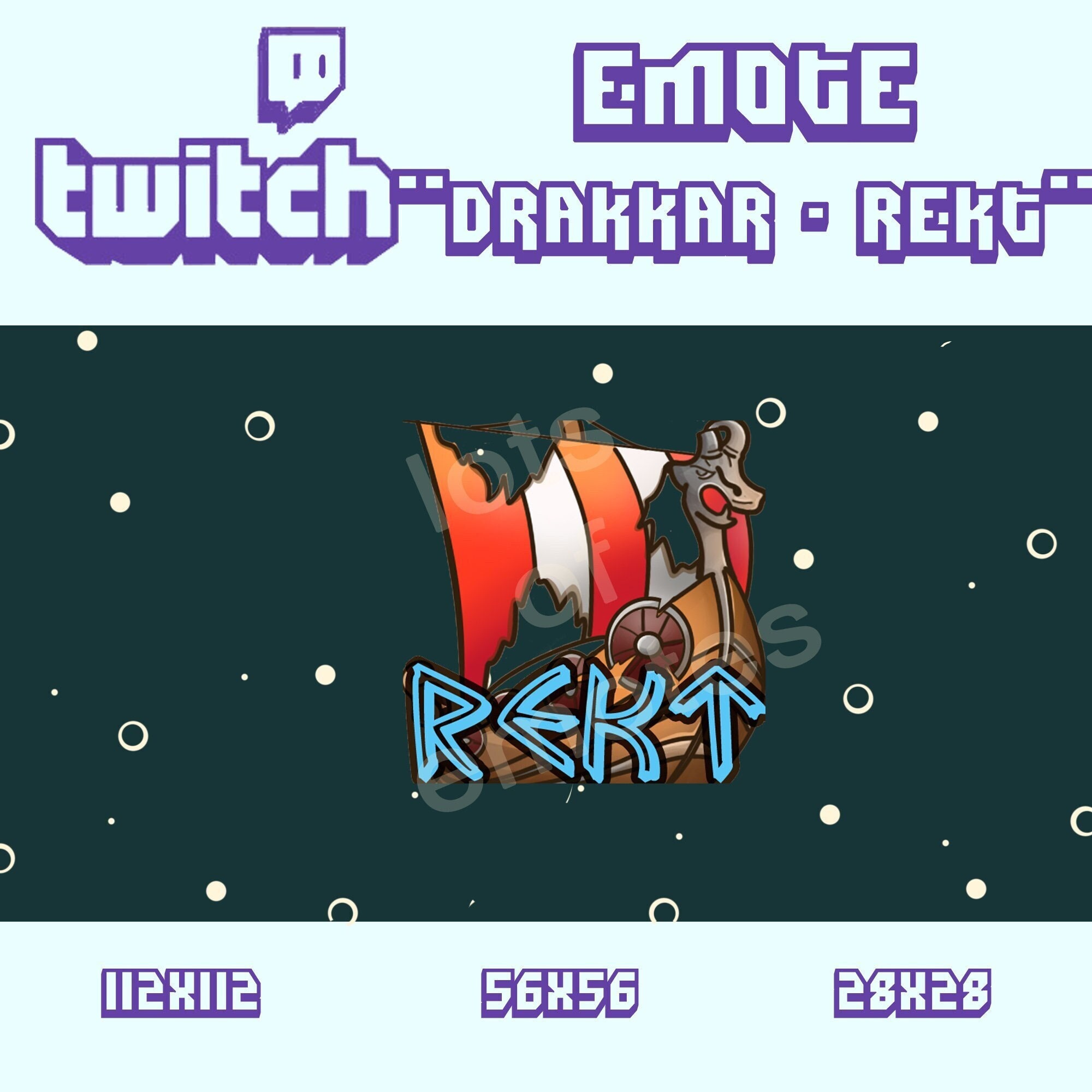 Drakkar - Viking Ship - Rekt Twitch Emote - Etsy