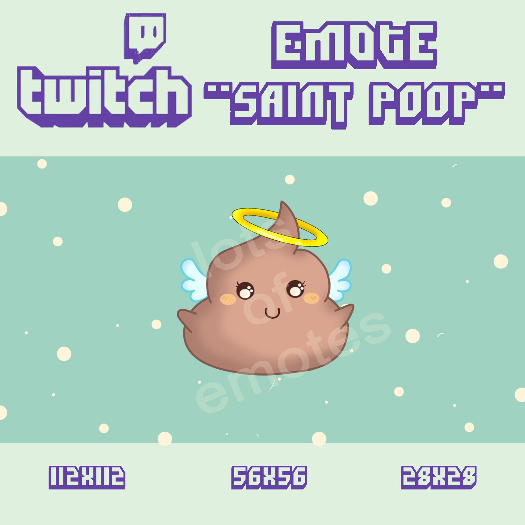 Saint Poop Holy Shit Twitch Emote | Etsy